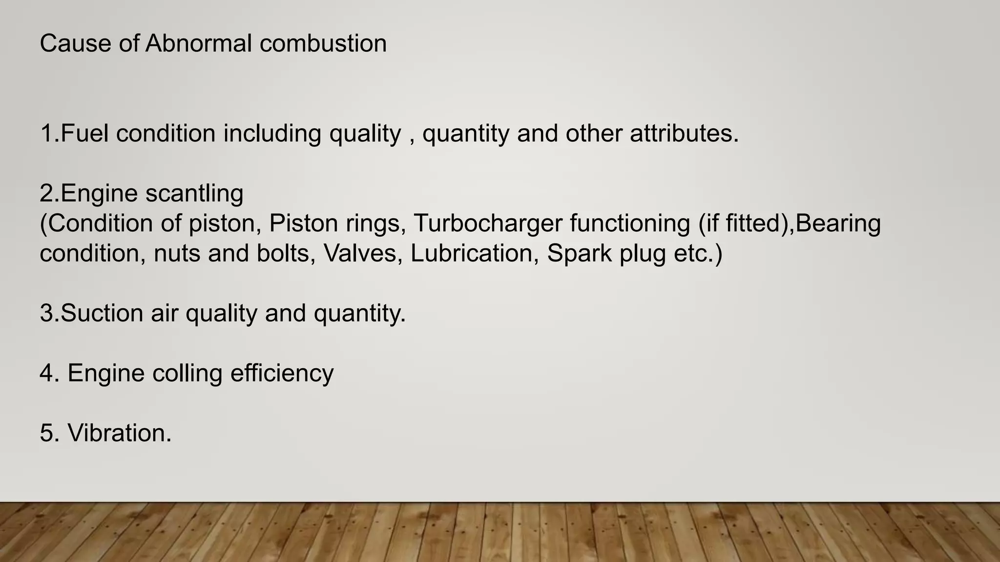 Abnormal combustion in si engines ppt ic engine | PPTX
