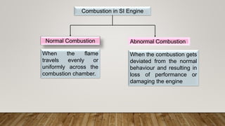 Abnormal combustion in si engines ppt ic engine | PPTX