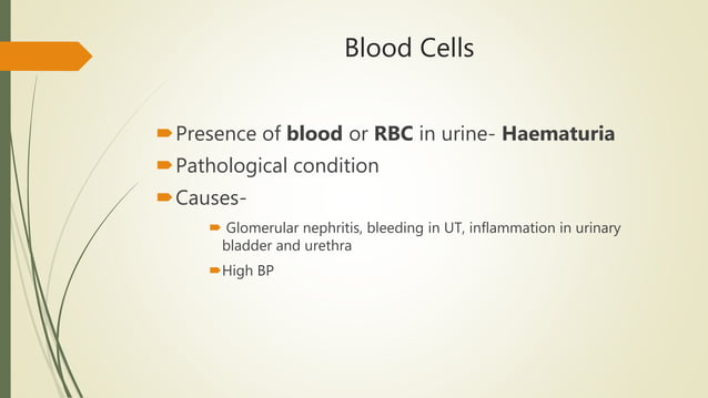 Abnormal constituents of human urine | PPTX
