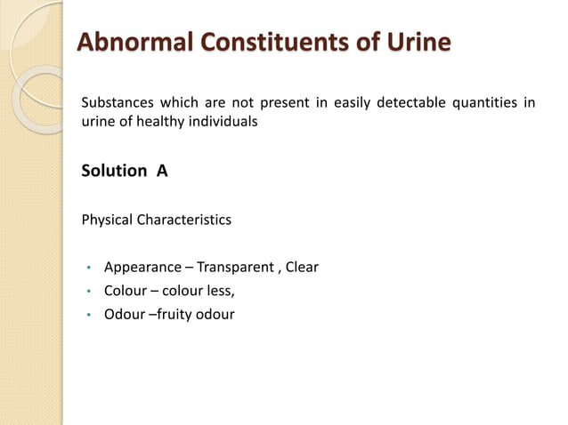 Abnormal Constituents Urine.pptx | Blood Disorders | Diseases and Conditions