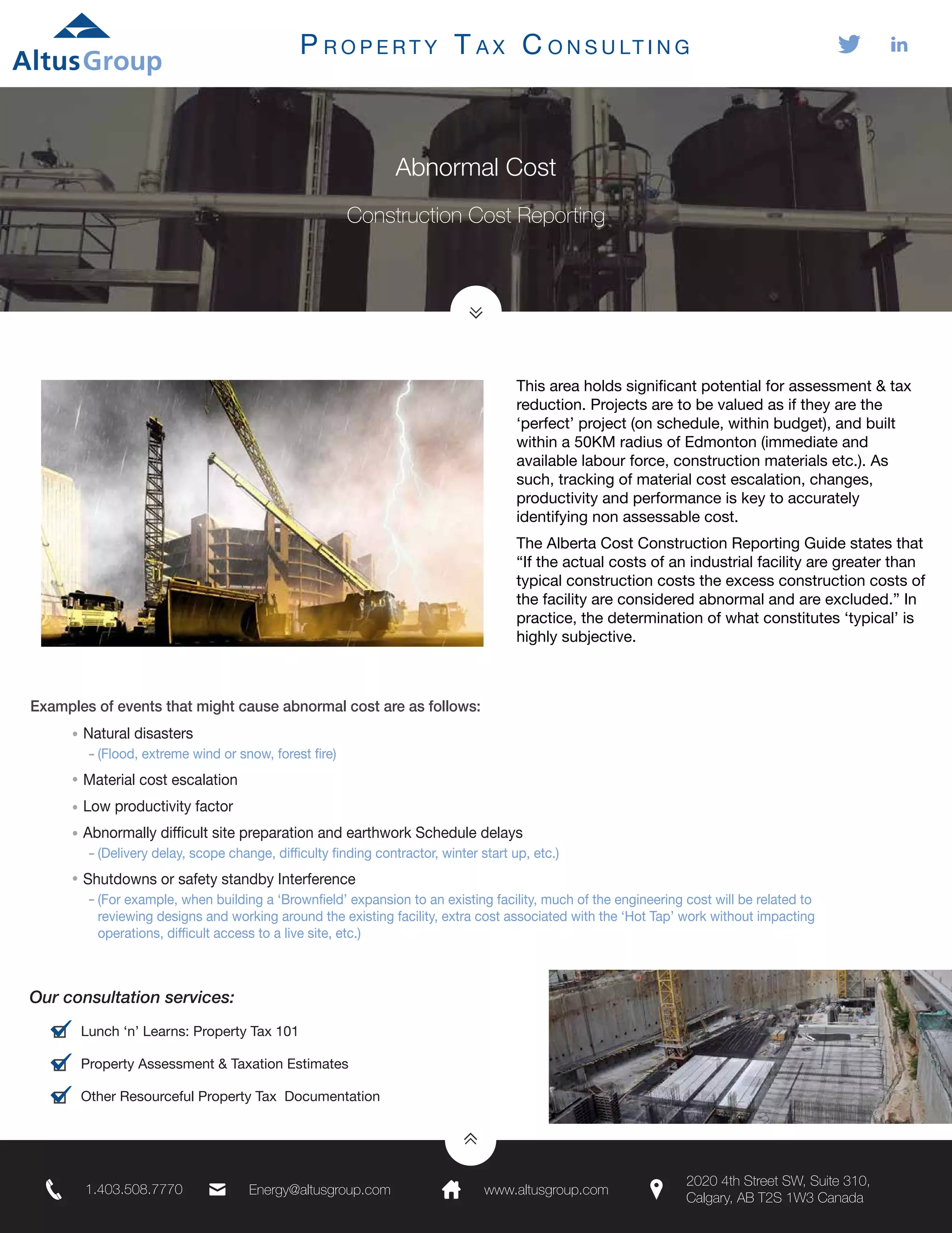 Abnormal Costs | Construction Cost Reporting | PDF