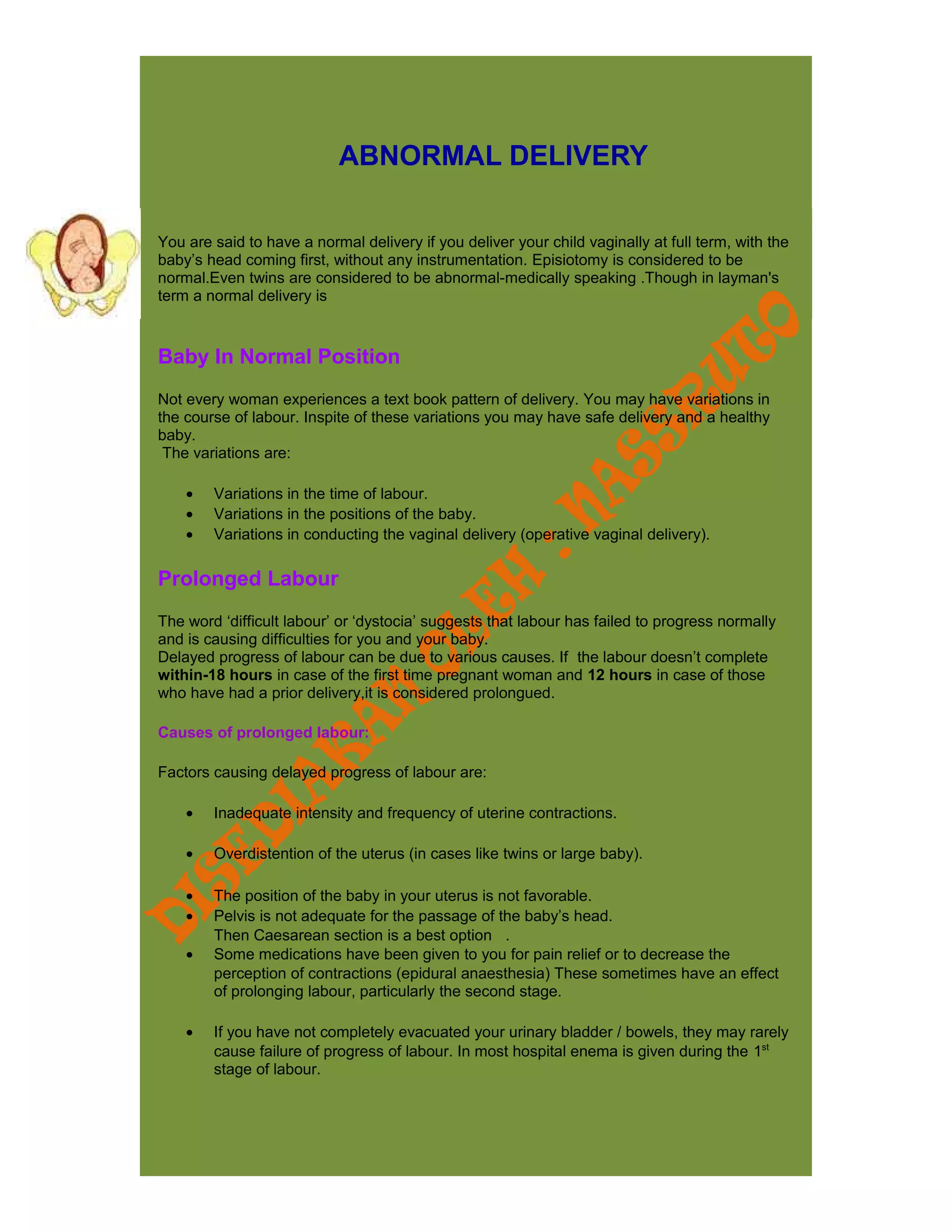 ABNORMAL DELIVERY | DOC