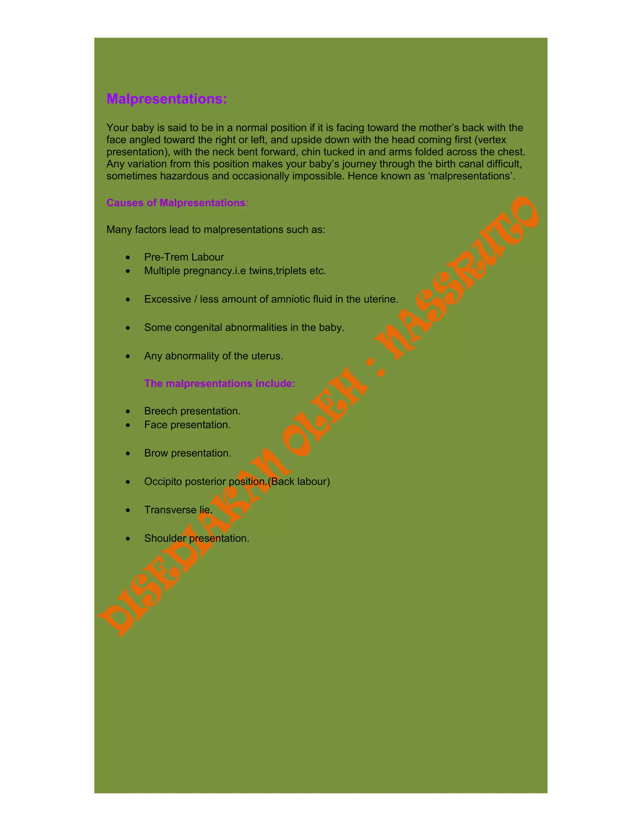 ABNORMAL DELIVERY | DOC