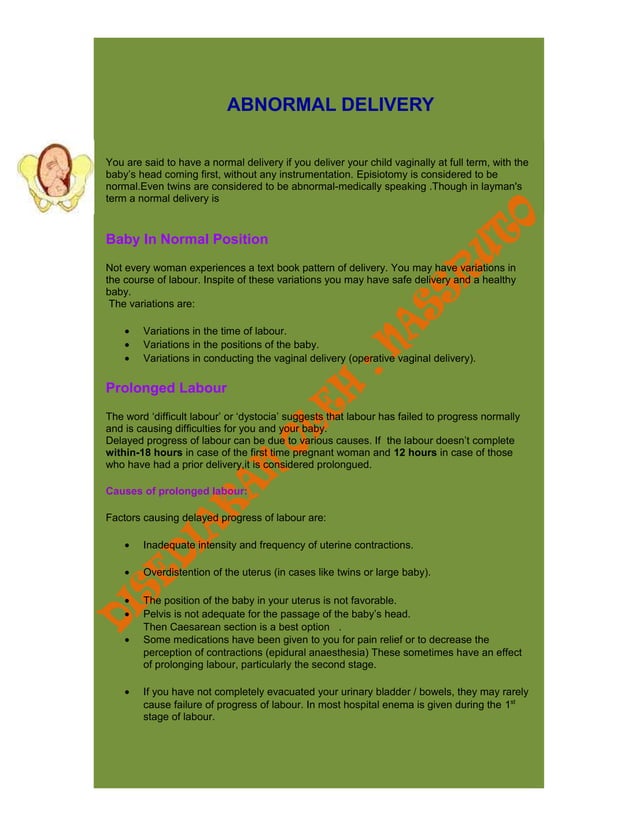 ABNORMAL DELIVERY | DOC