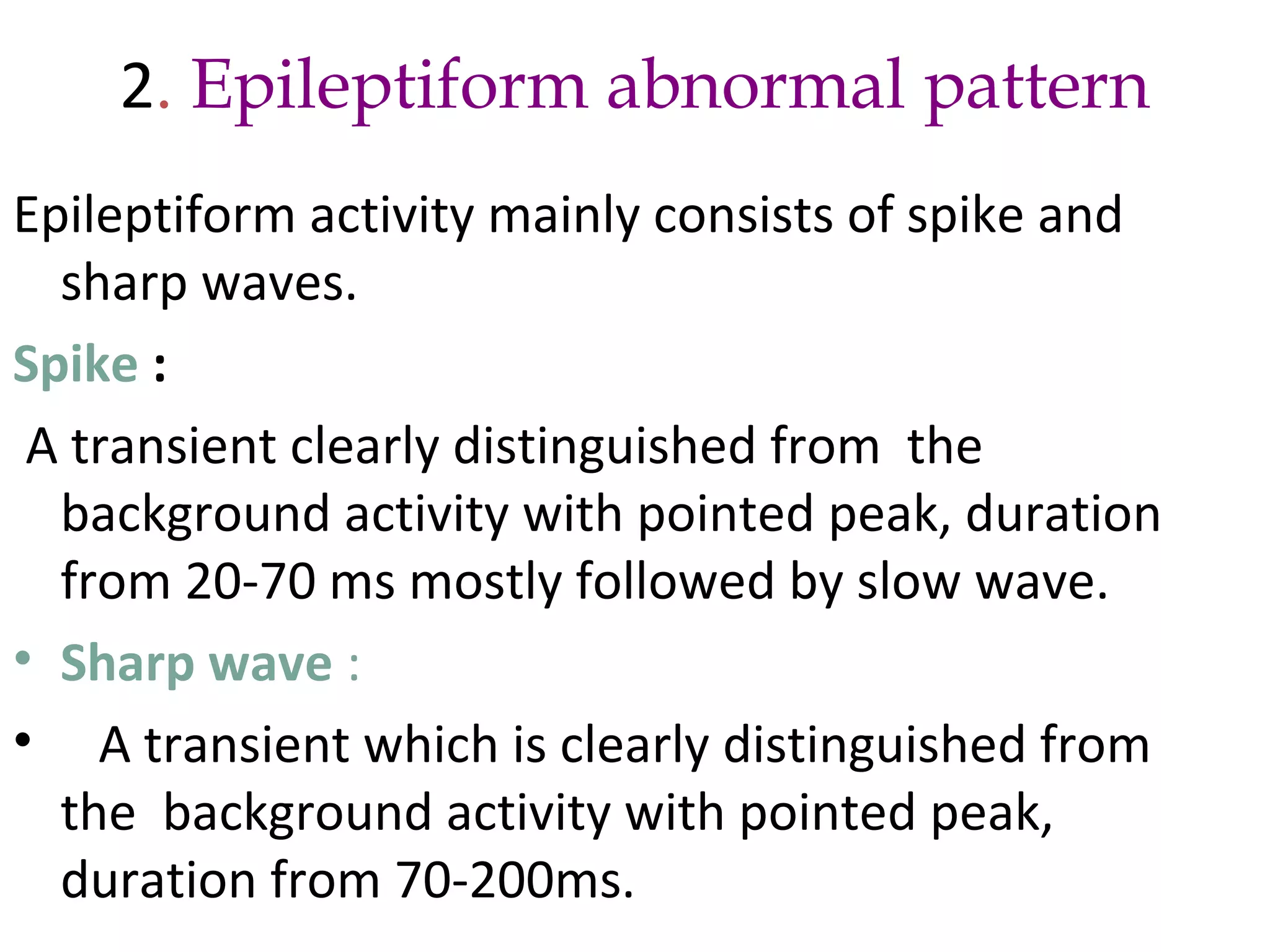 Abnormal EEG patterns | PPT