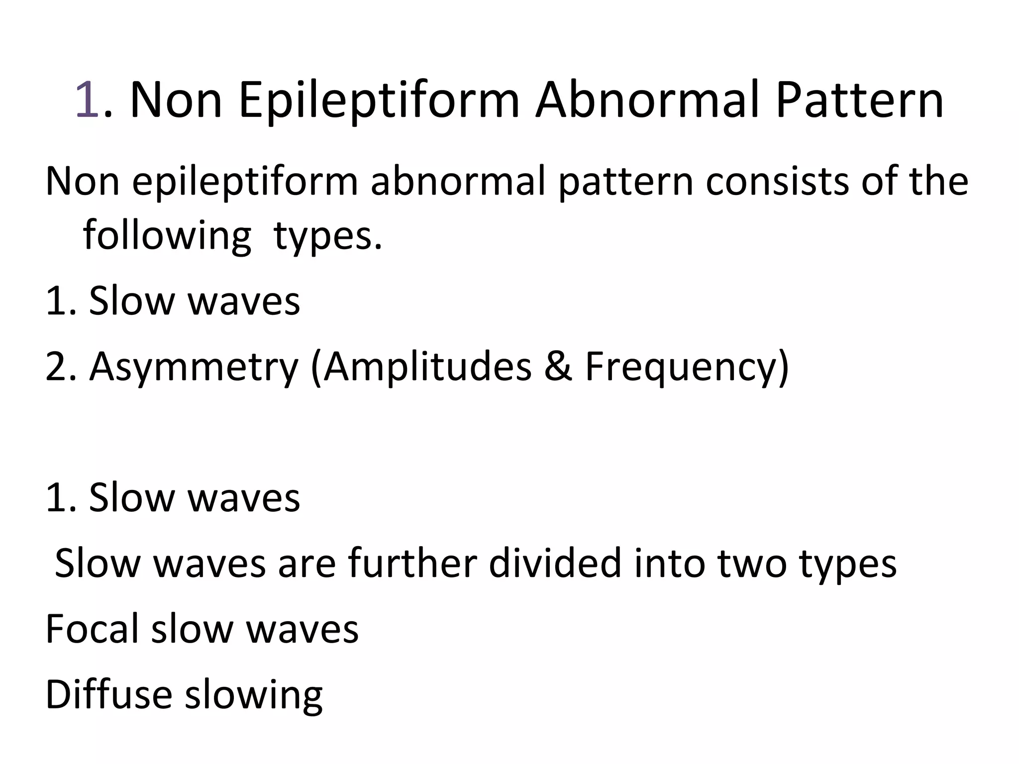 Abnormal EEG patterns | PPT