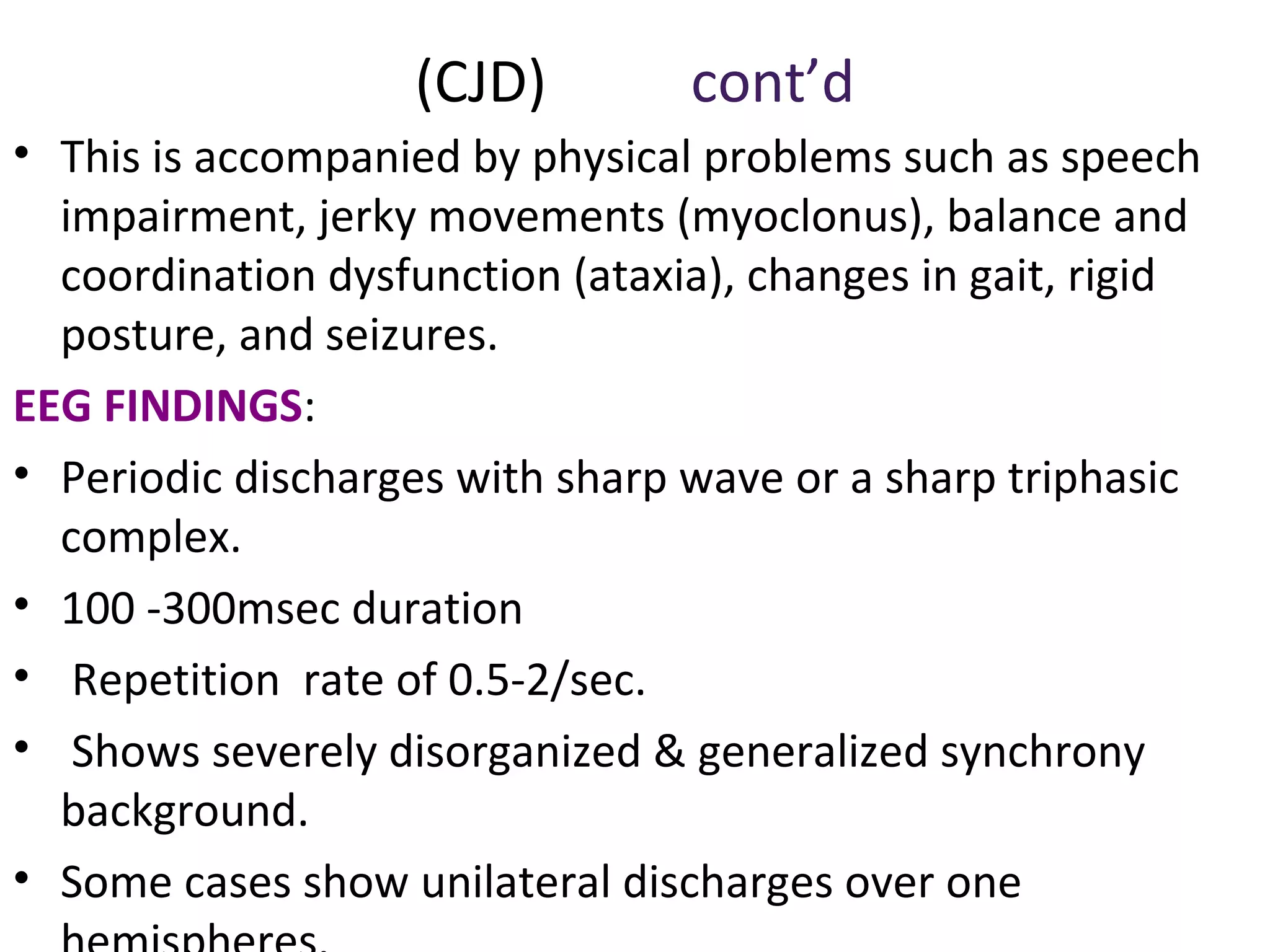 Abnormal EEG patterns | PPT