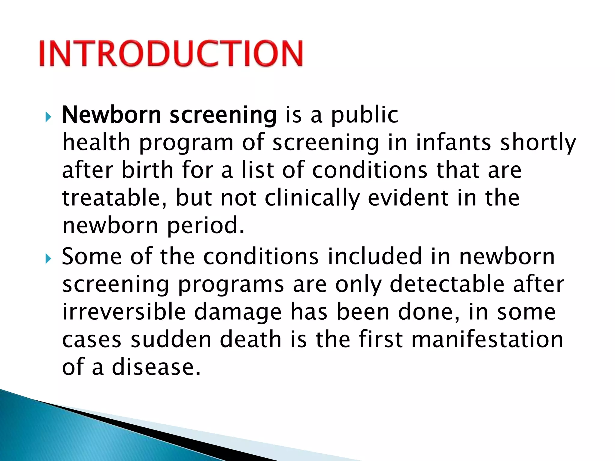 Abnormal findings on neonatal screening | PPT