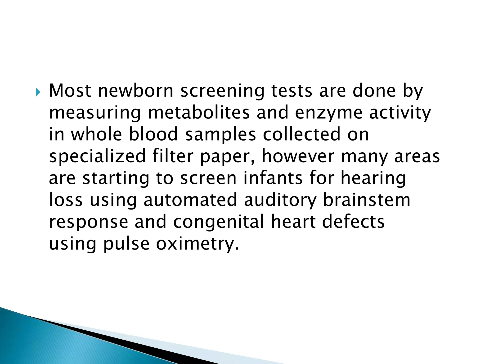 Abnormal findings on neonatal screening | PPT