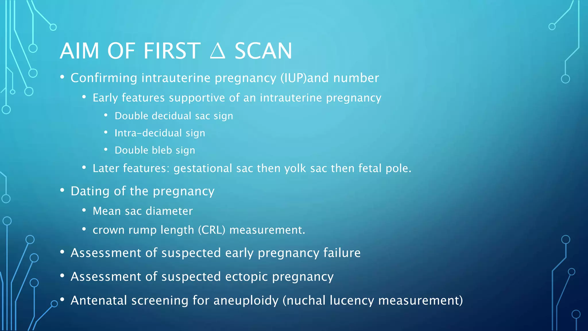 Abnormal first trimester scan | PPTX