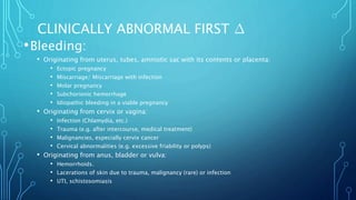 Abnormal first trimester scan | PPTX