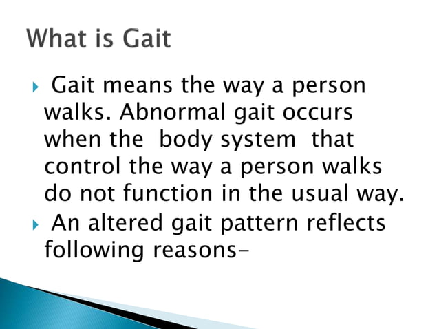 Abnormal gait patterns.pptx | Death, Injury, or Military Conflict ...
