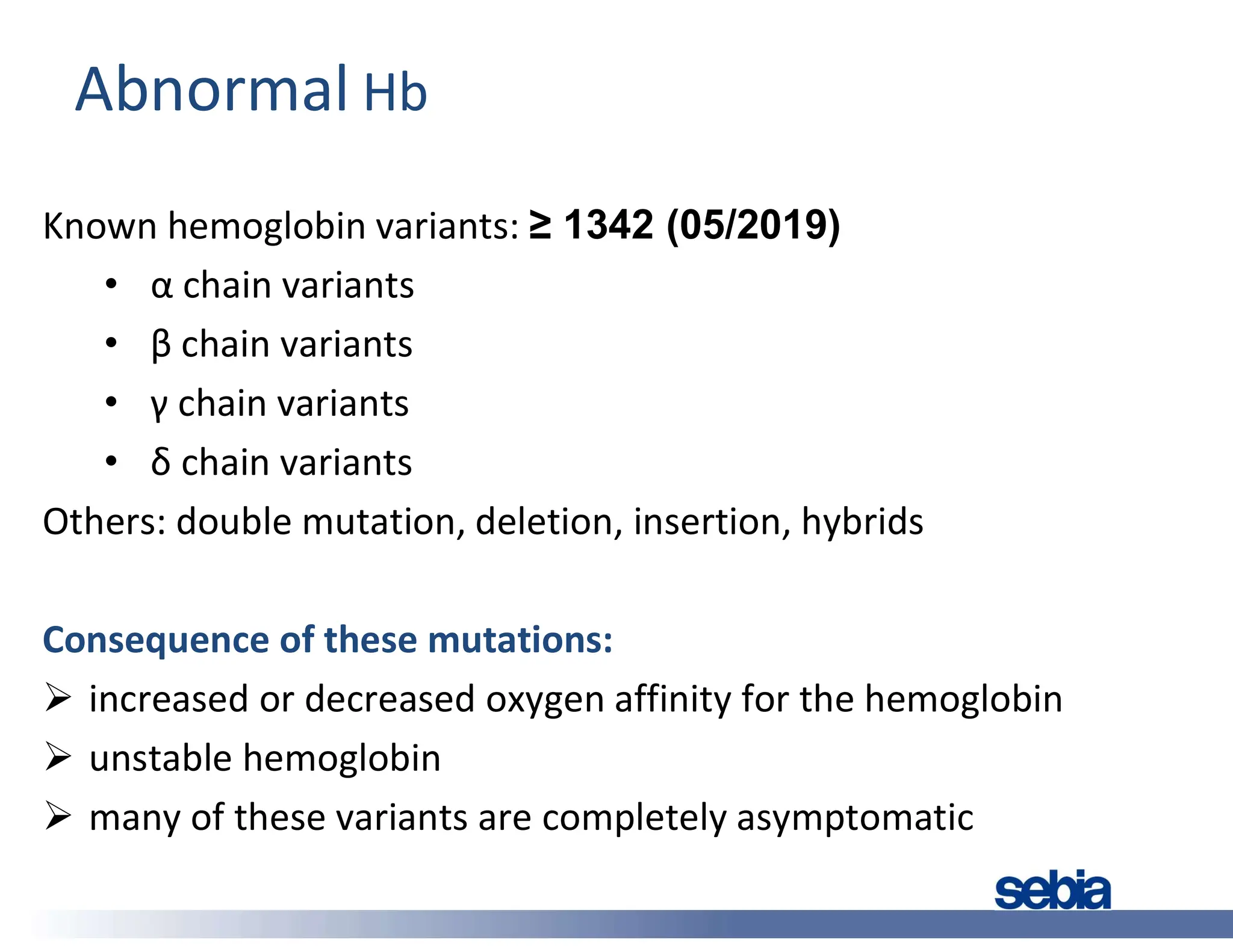 Rare Abnormal Hemoglobin Variants - Biochemistry | PDF