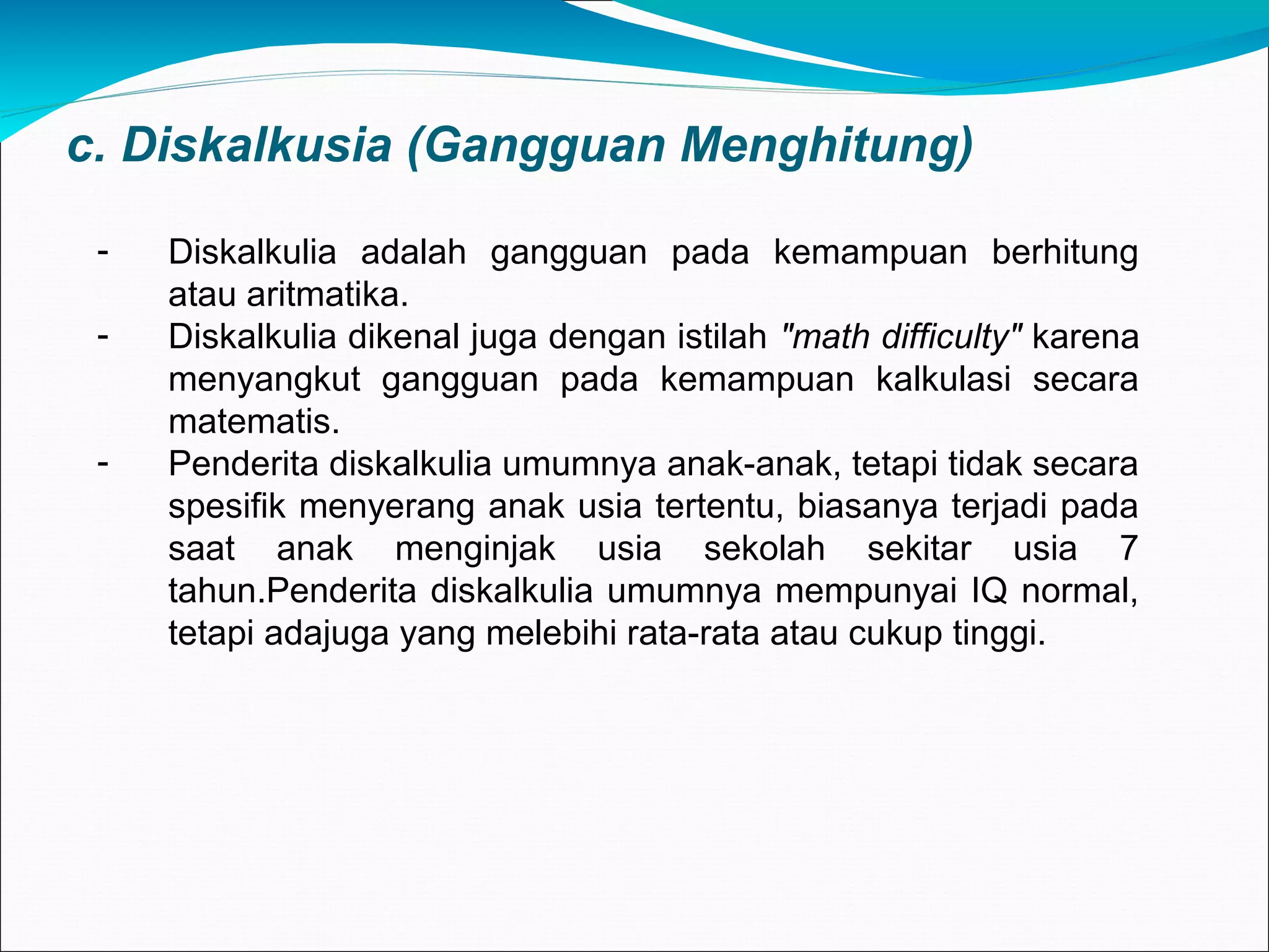 Abnormalitas pada-anak-autism-retardasi-mental1 | PPT