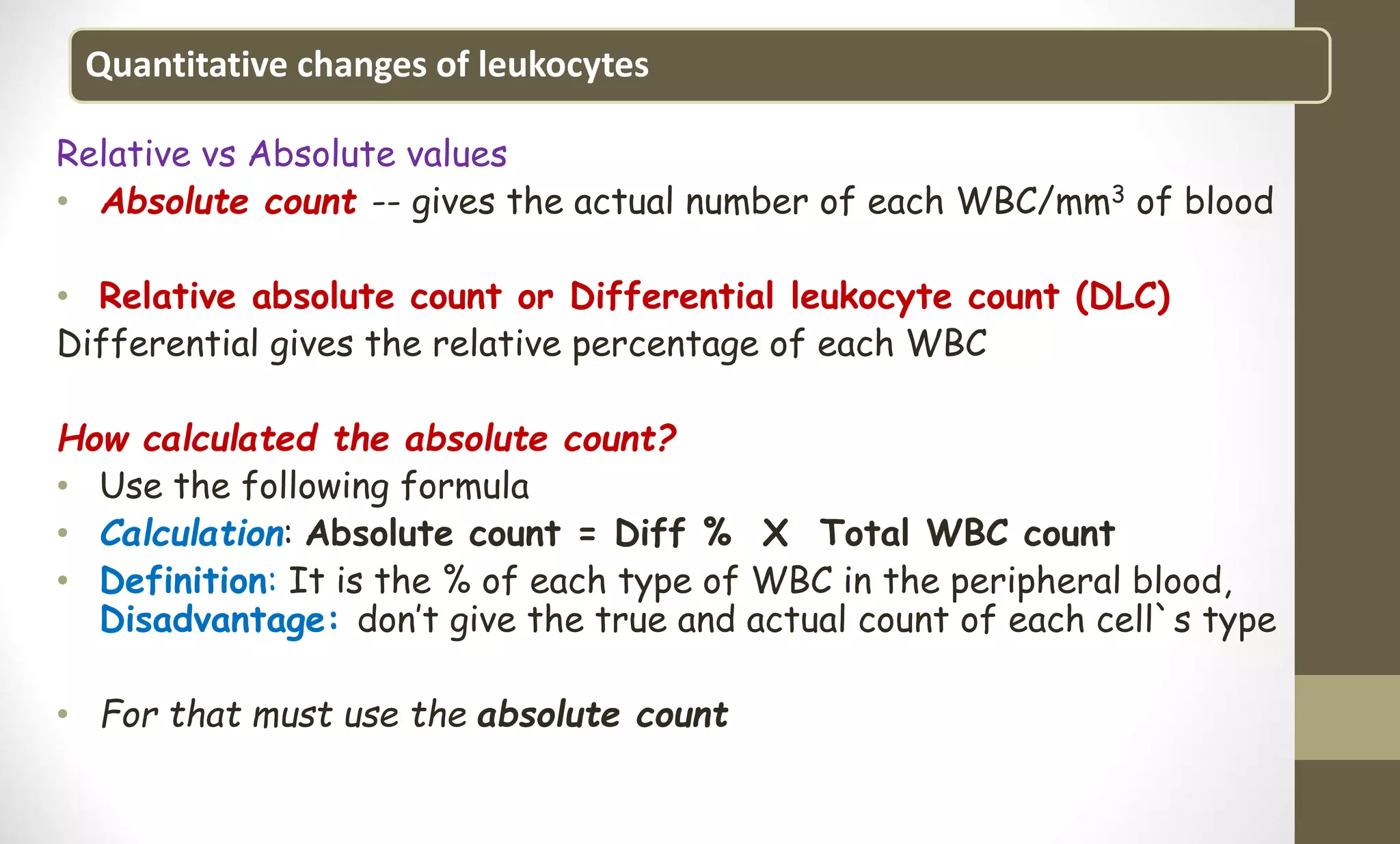 Abnormalities in leukocyte number.ppt