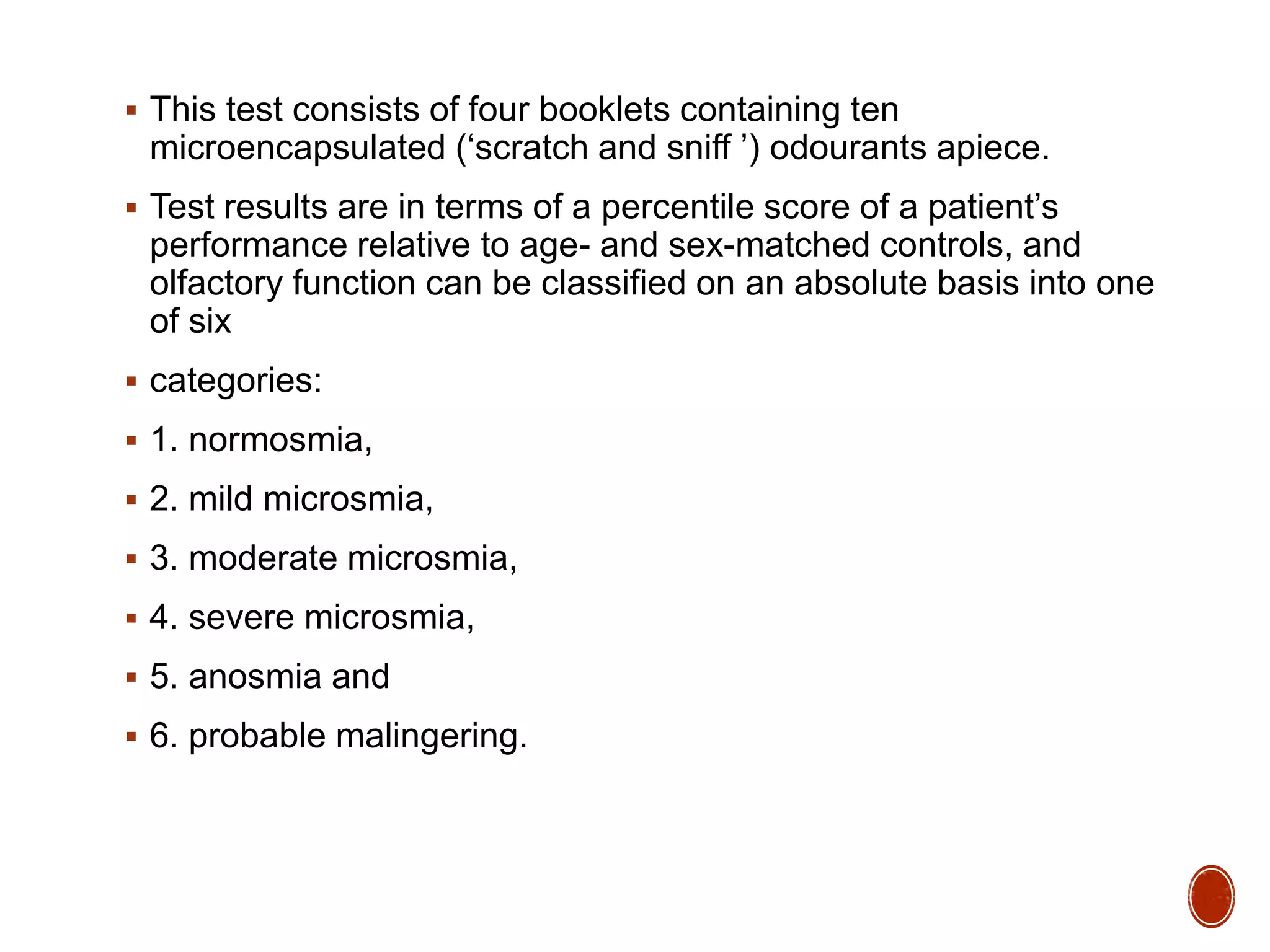 Abnormalities of smell(dr ravindra daggupati) | PPTX