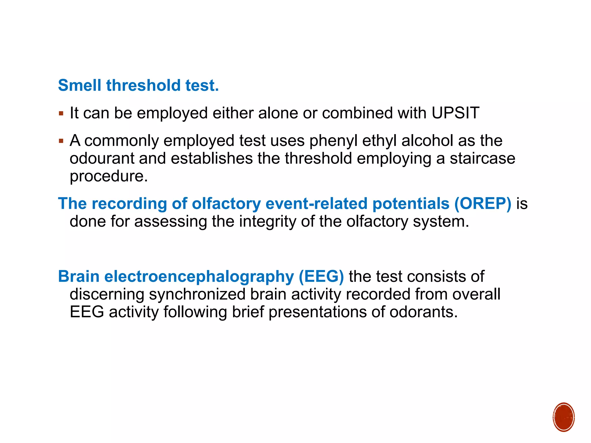 Abnormalities of smell(dr ravindra daggupati) | PPTX