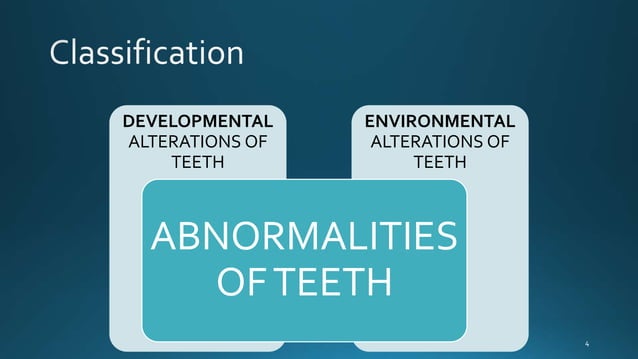 Abnormalities of teeth | PPTX | Dental Health | Diseases and Conditions