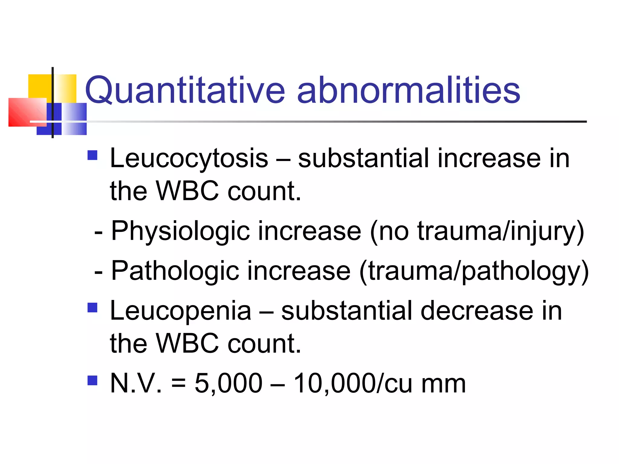 Abnormalities of WBC | PPT