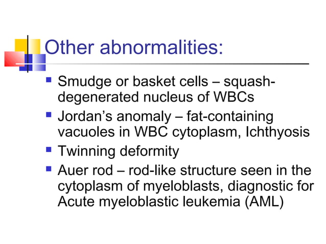 Abnormalities of WBC | PPT