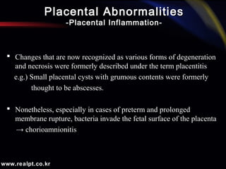 Abnormalities of the Placenta, Umbilical Cord and Membranes | PPT