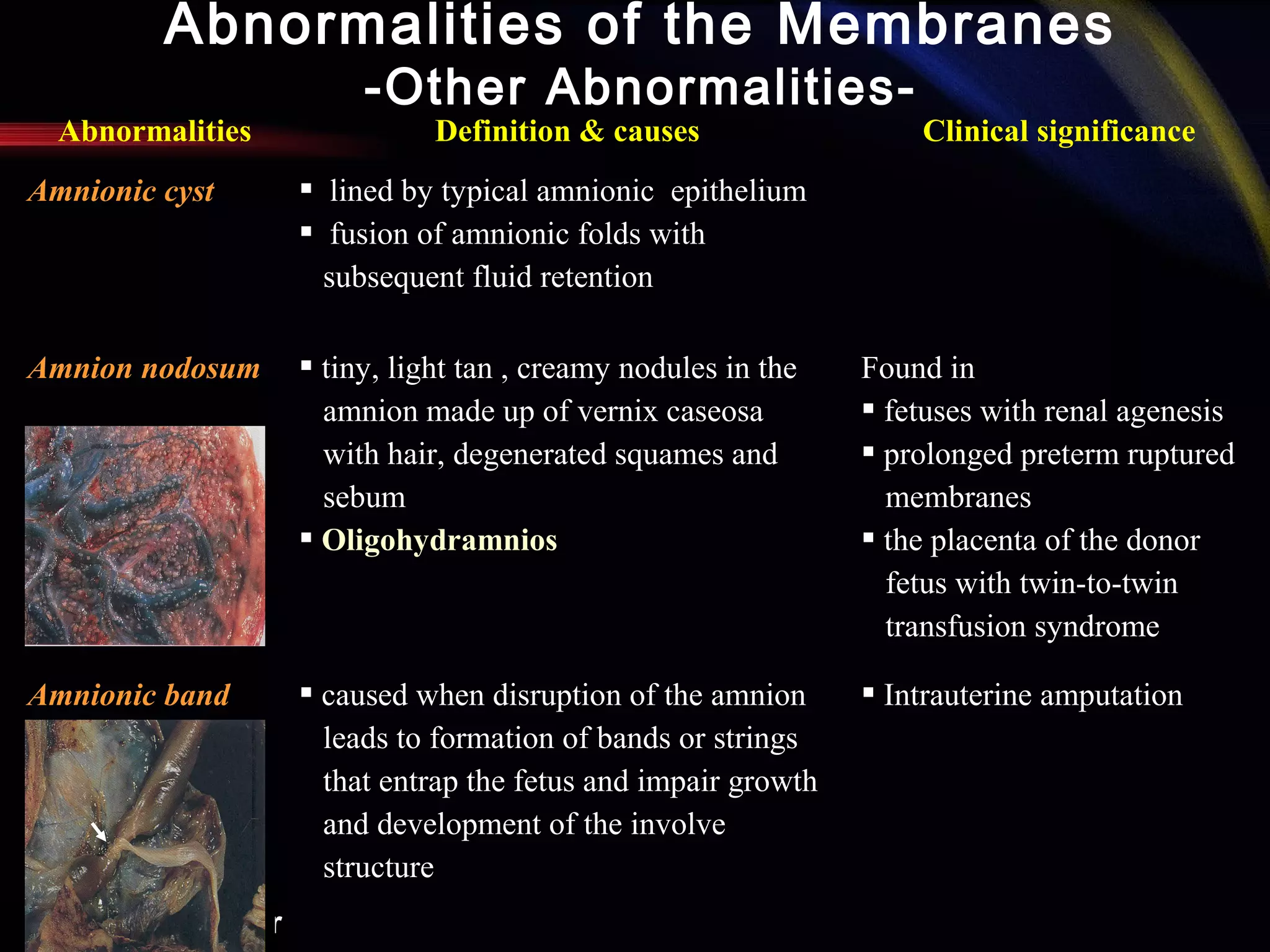 abnormalitiesoftheplacentaumbilicalcordandmembranes-140804071716 ...