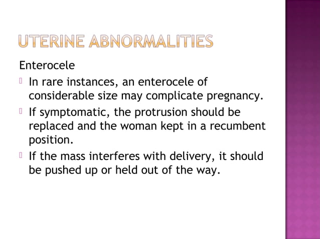 Abnormalities of the reproductive tract | PPT
