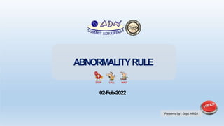 abnormalityrule | PPTX