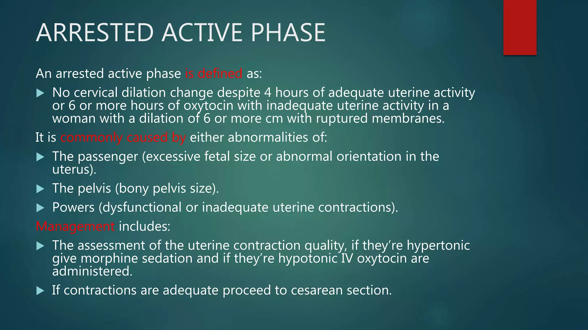 Abnormal labor and its managment, 2020 | PPTX