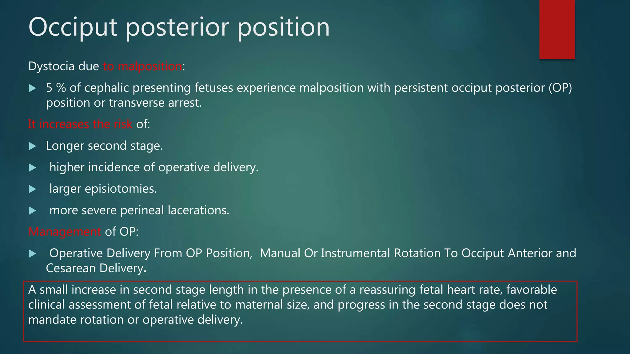 Abnormal labor and its managment, 2020 | PPTX