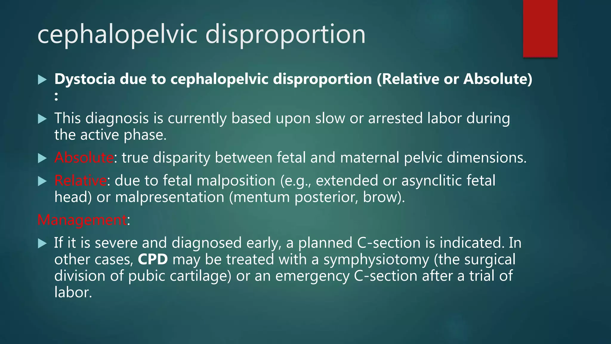 Abnormal labor and its managment, 2020 | PPTX