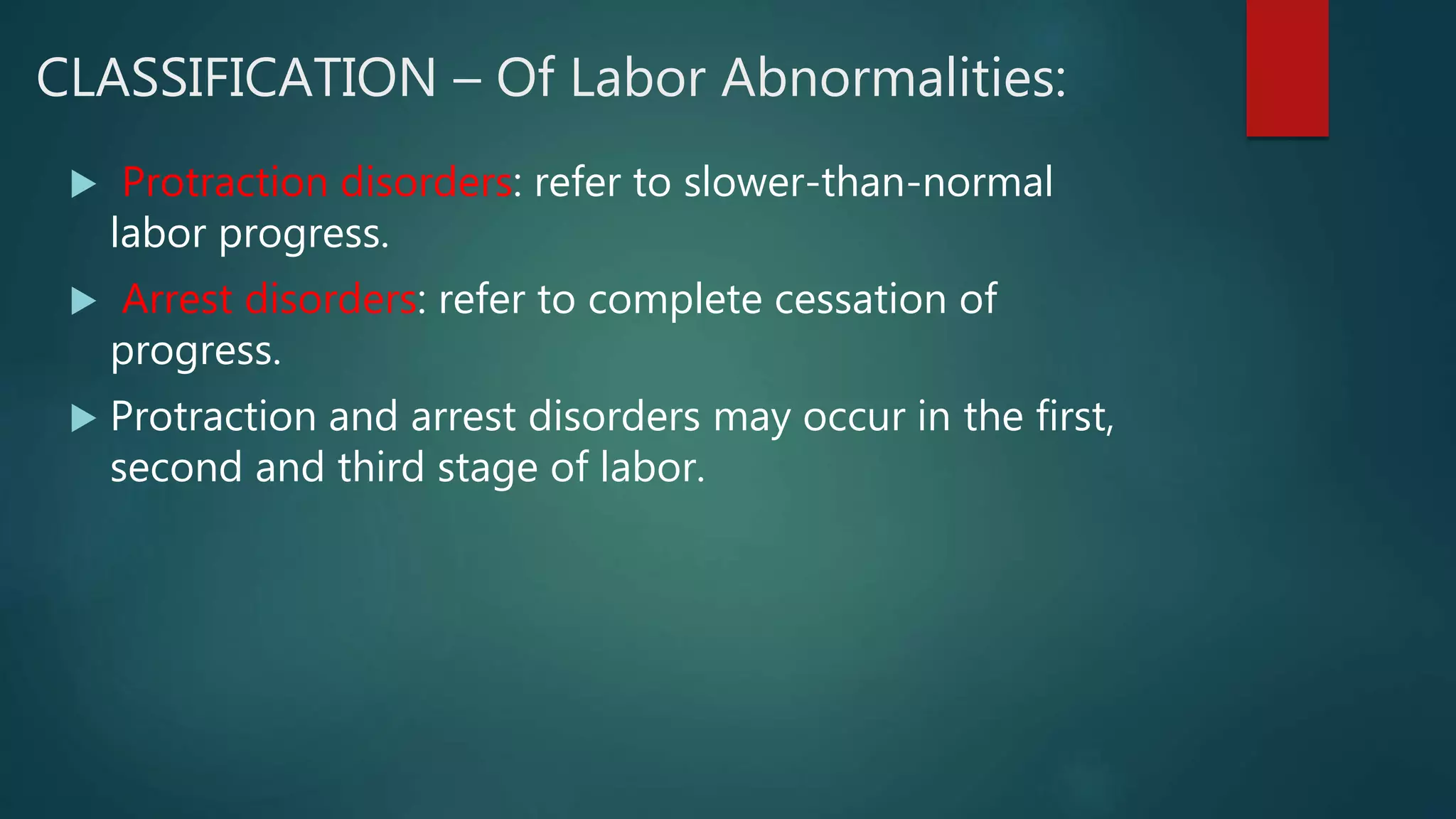 Abnormal labor and its managment, 2020 | PPTX