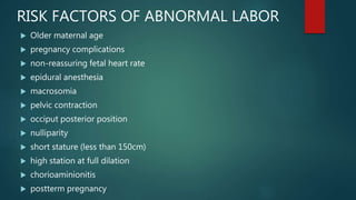 Abnormal labor and its managment, 2020 | PPTX