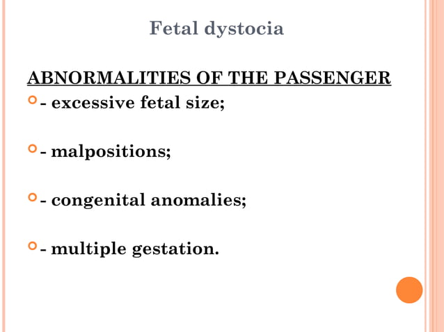 Abnormal Labor - obstructed labour and dystocia | PPT