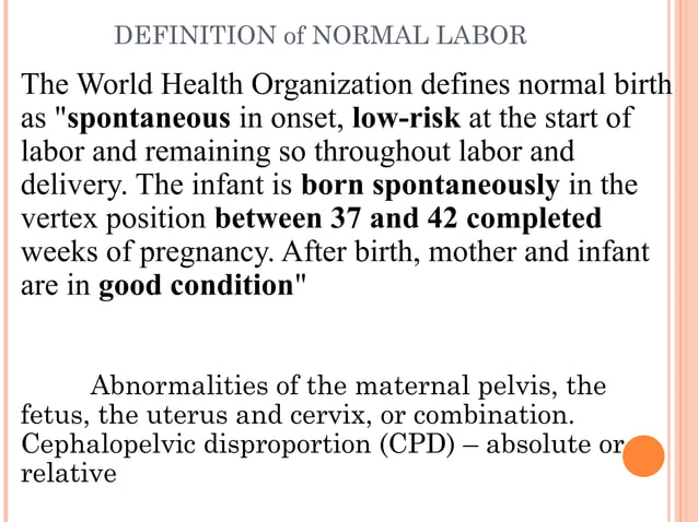 Abnormal Labor - obstructed labour and dystocia | PPT