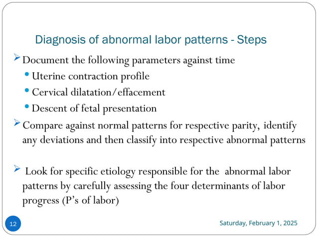 Abnormal labor and with good intervention | PPT