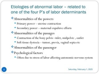 Abnormal labor and with good intervention | PPT