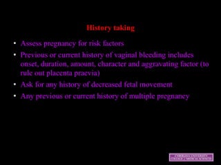 Abnormal lie & presentation | PDF