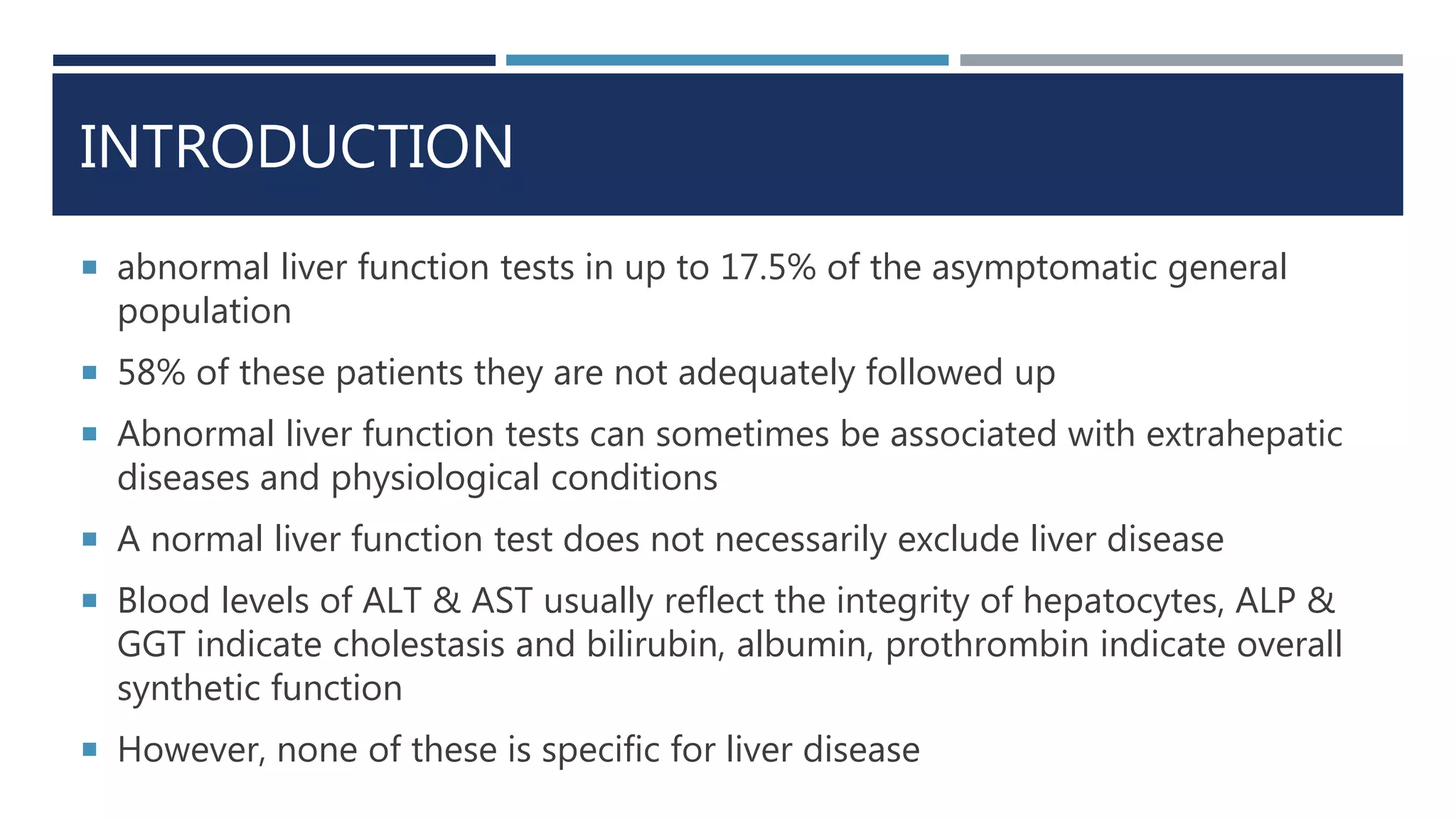 Abnormal liver function tests | PPTX