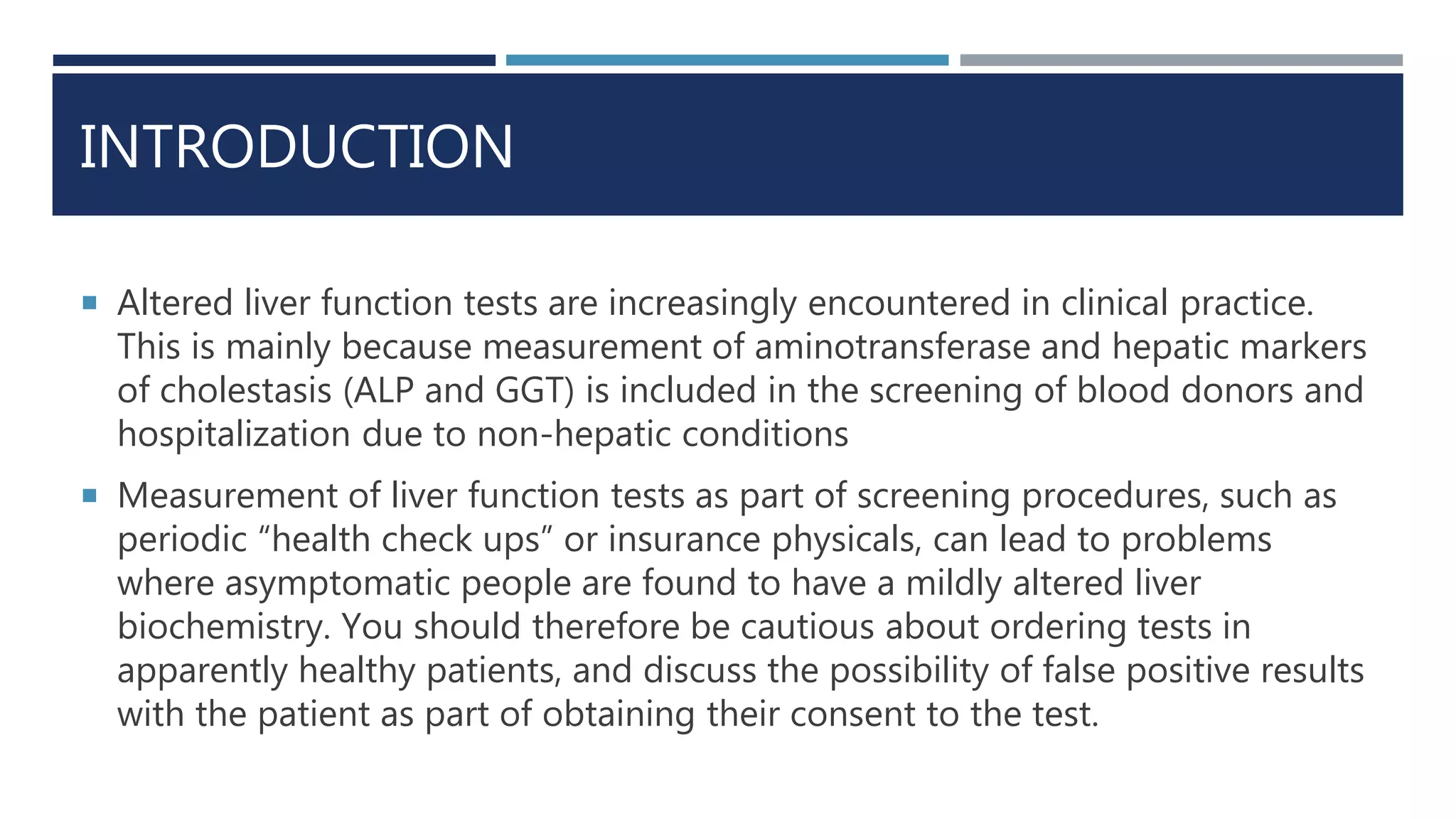 Abnormal liver function tests | PPTX