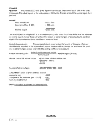 Abnormal loss gain | DOCX
