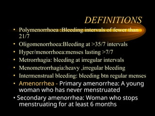 abnormal menstrual bleeding in reproductive health | PPT