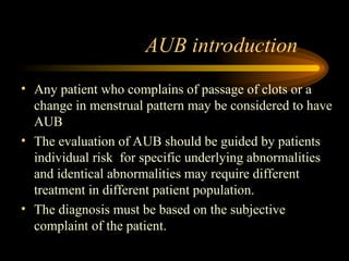 abnormal menstrual bleeding in reproductive health | PPT