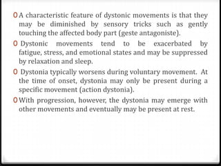 movement disorders | PPTX