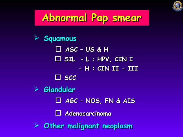 Abnormal pap smear ศิริราช ppt | PPT