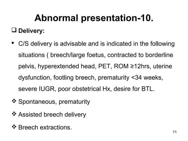 Abnormal presentation.m2ppt | PPT