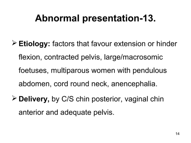 Abnormal presentation.m2ppt | PPT