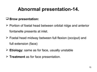 Abnormal presentation.m2ppt | PPT