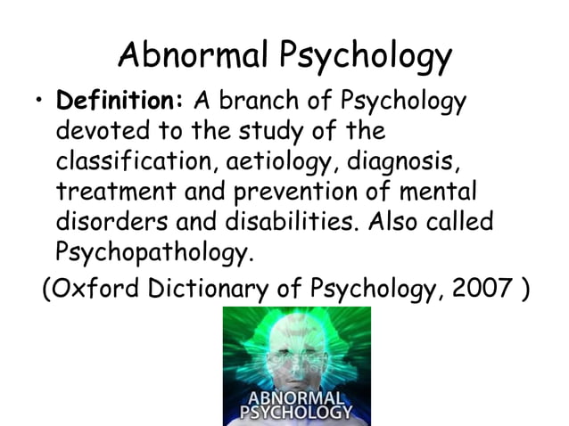 Abnormal psychology | PPT
