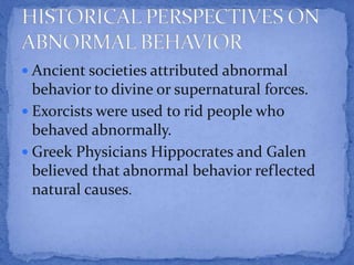 Abnormal psychology | PPTX